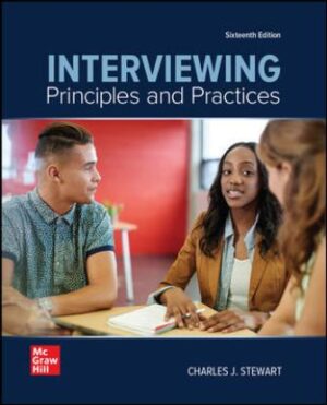 Interviewing Principles and Practices 16th Stewart TEST BANK